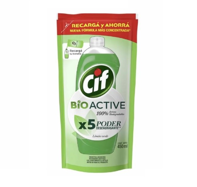 Almacenes Mediato - Detergente Cif bio active lima rec.450ml