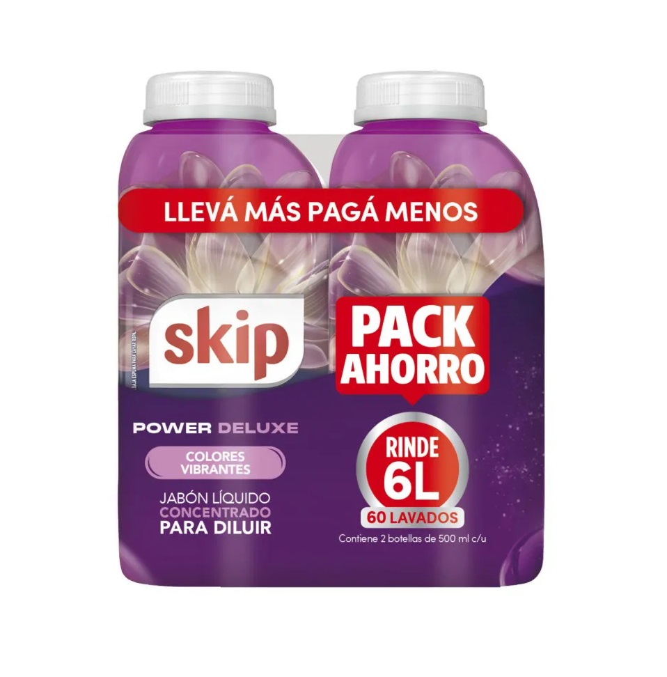 Almacenes Mediato - Jabón líquido Skip 500ml concent. p/diluir Pack x2