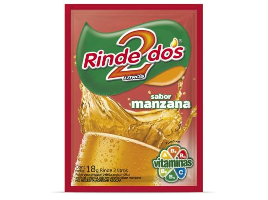 Almacenes Mediato - Jugo en polvo Rinde2 manzana 20 sobres 18g c/u