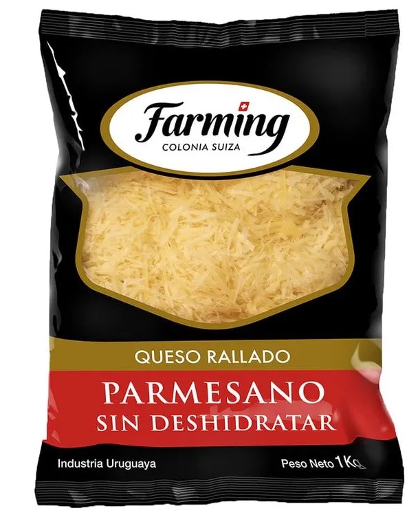 Almacenes Mediato - Queso rallado grueso parmesano Farming 1kg.