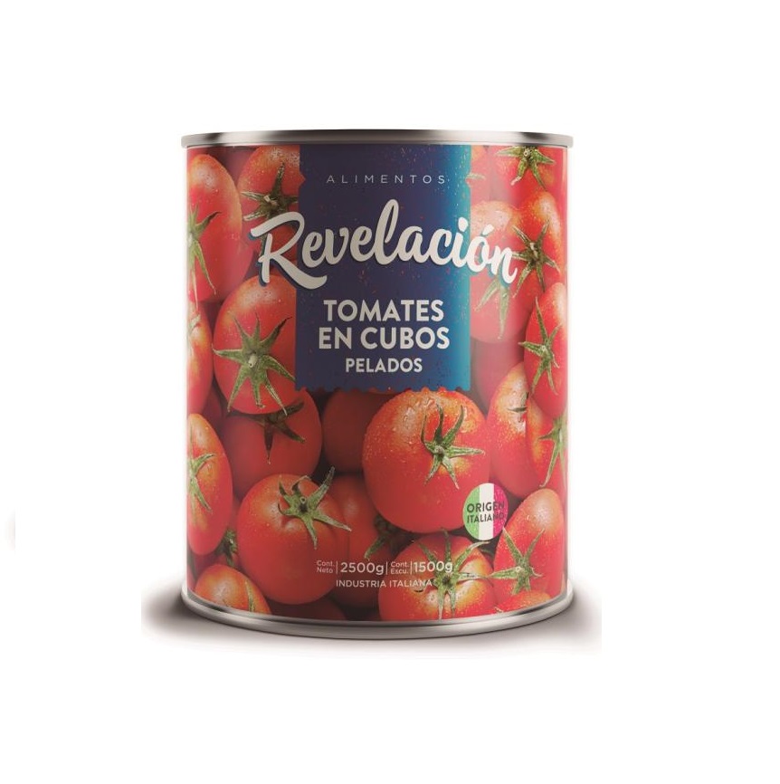 Almacenes Mediato - Tomates cubos Revelación pelado lata 2.5kg